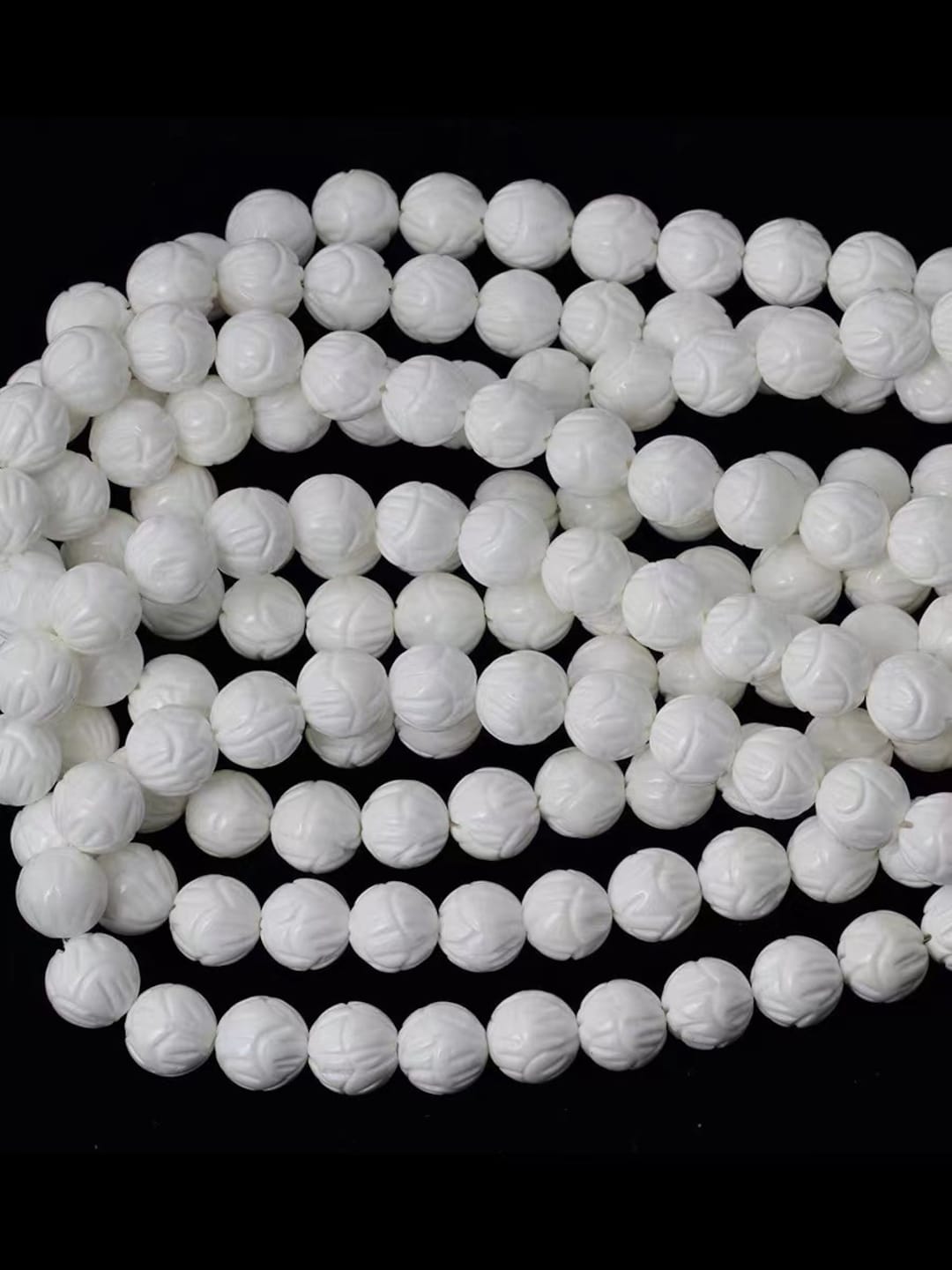 Natural White Faceted Shell Pearl Round Beads,6mm/8mm/10mm/12mm White ...