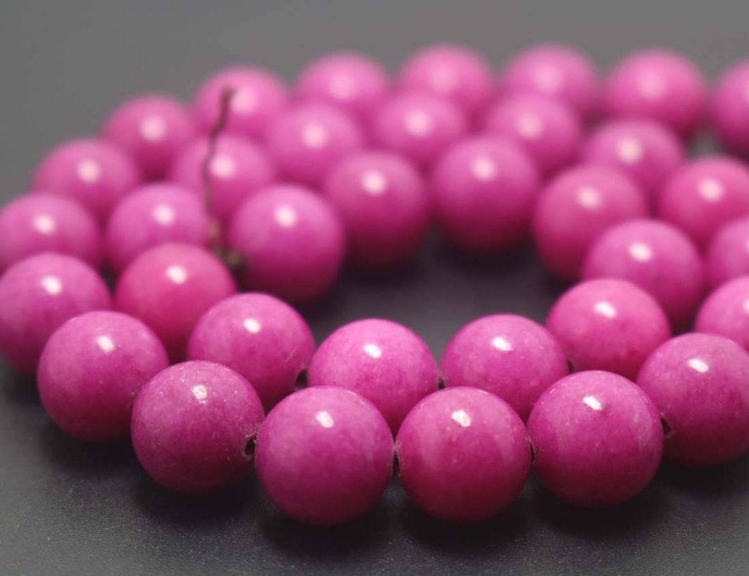 Rose Red Mountain Jade Beads,4mm/6mm/8mm/10mm/12mm Candy Jade Beads ...