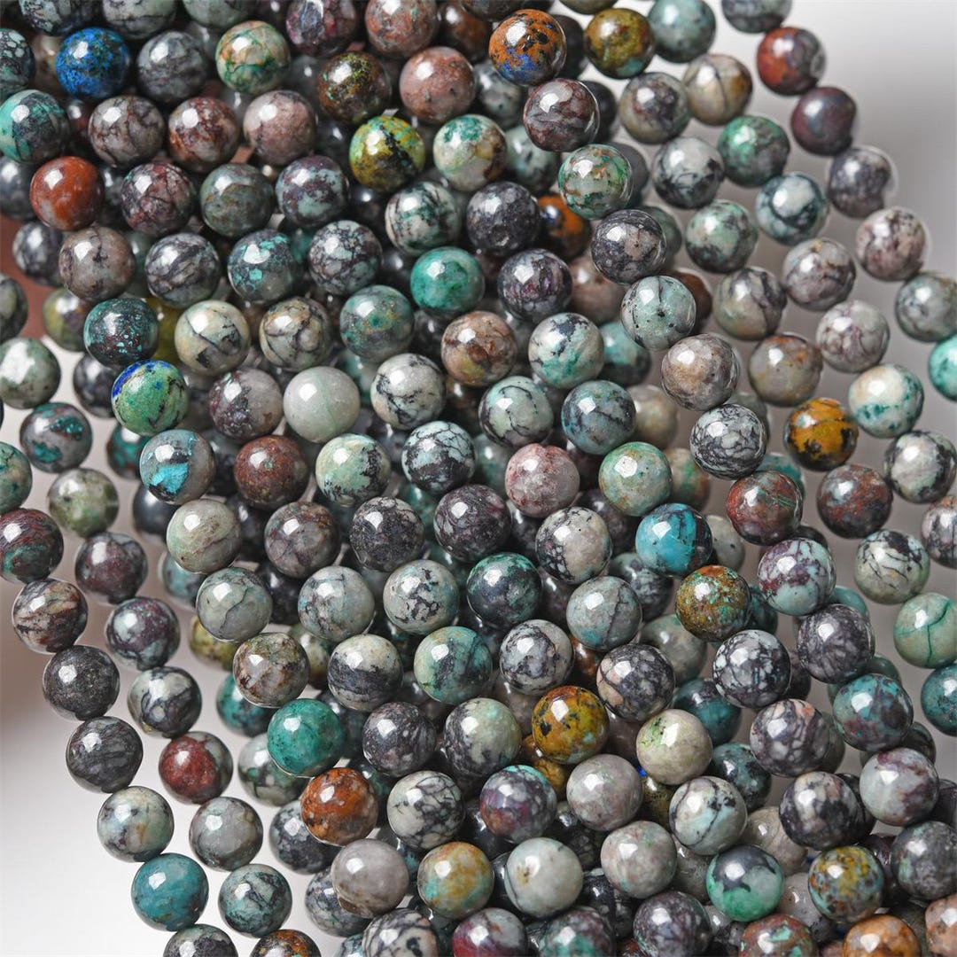 Natural Azurite Smooth Round DIY Loose Beads, 6mm 8mm 10mm Azuriye ...