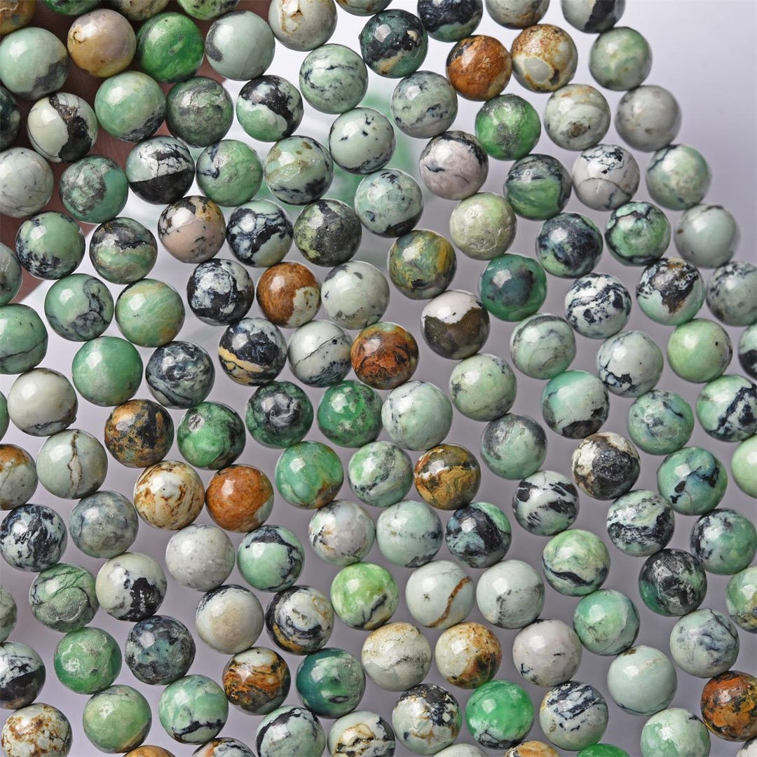 Natural Variscite Smooth Round DIY Loose Beads, 6mm 8mm 10mm Variscite Beads Wholesale Bulk ...