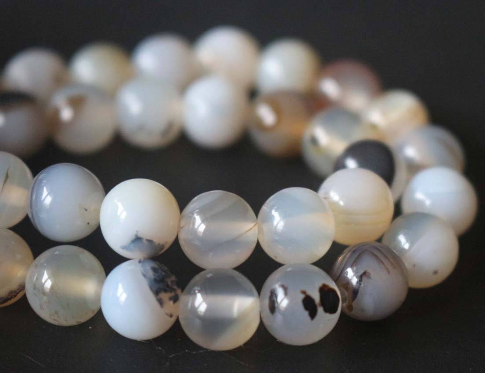 Natural Agate Smooth and Round Beads,6mm/8mm/10mm/12mm Natural Agate ...