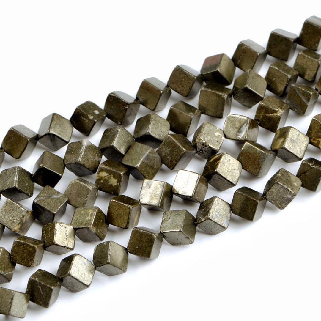 Iron Pyrite Diagonal Square Beads,diy Jewelry Making Beads Accessories ...