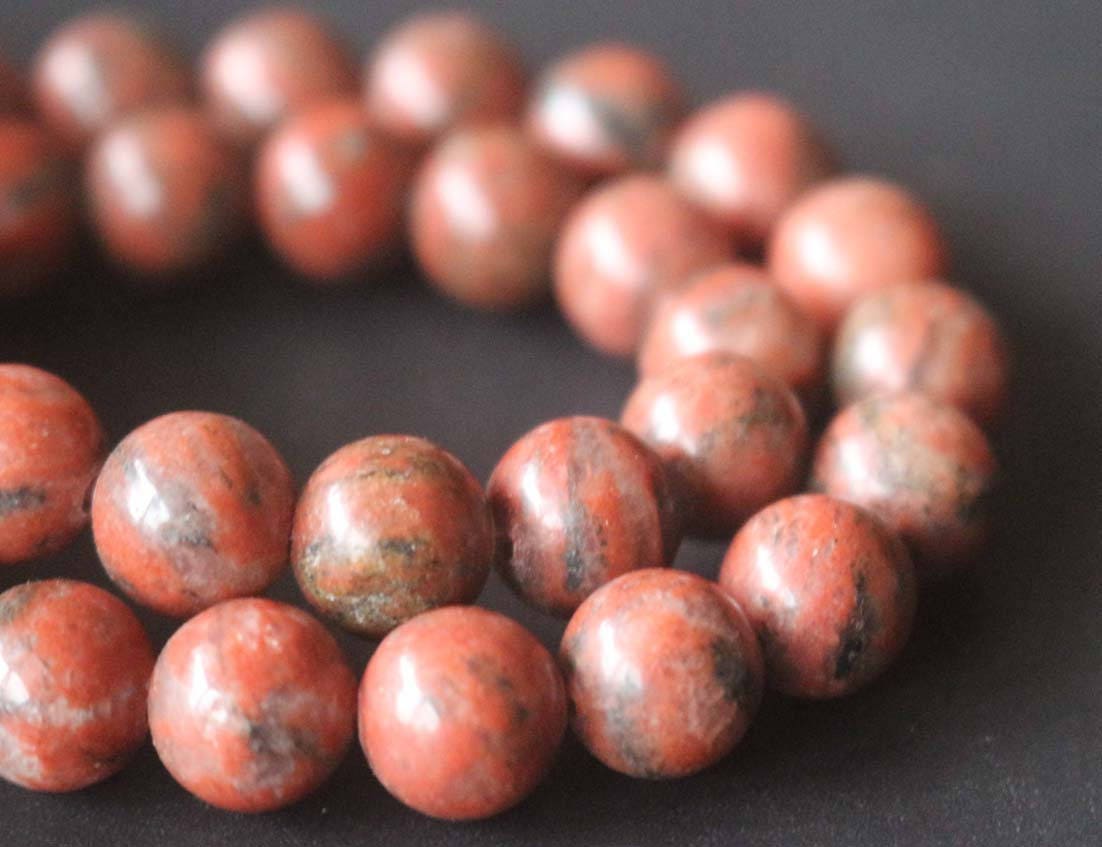 Red Sesame Jasper Smooth and Round Beads6mm/8mm/10mm/12mm - Etsy
