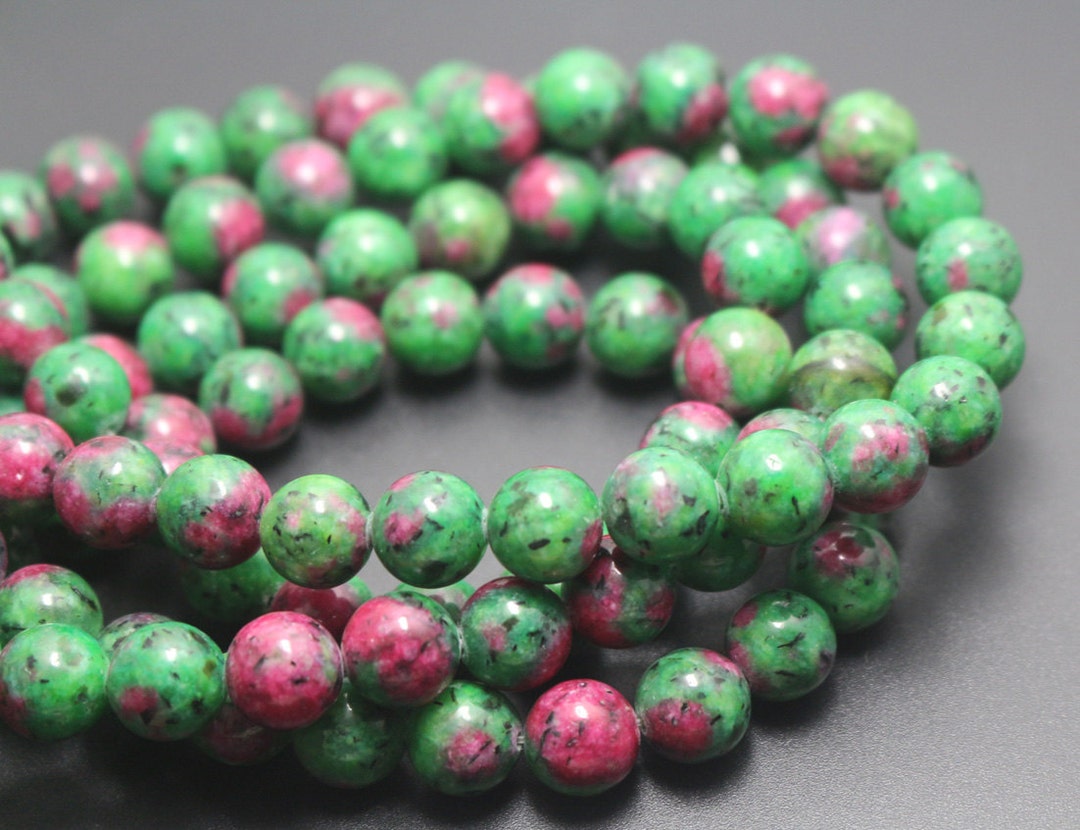 6mm/8mm/10mm/12mm Dyed Ruby Zoisite Beads,smooth and Round Stone Beads ...