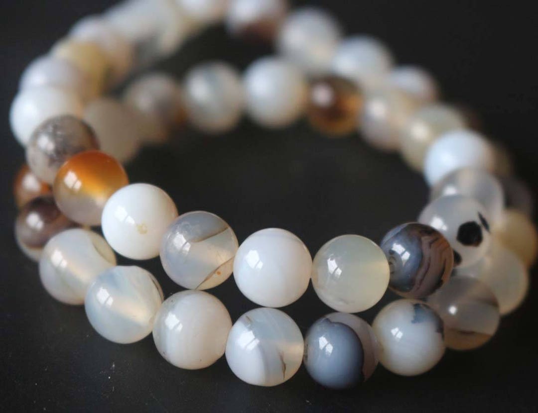 Natural Agate Smooth and Round Beads,6mm/8mm/10mm/12mm Natural Agate ...