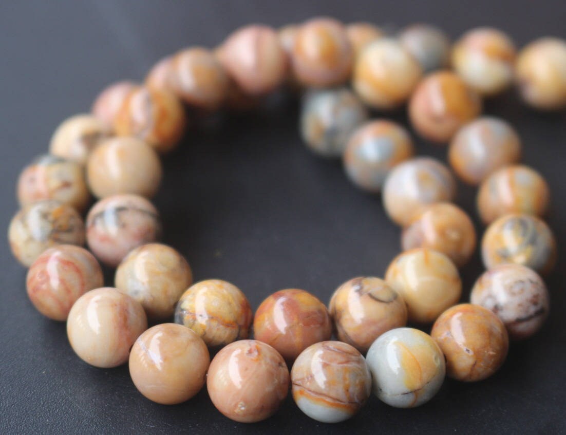 Venus Jasper Beads6mm/8mm/10mm/12mm Natural Smooth and Round | Etsy