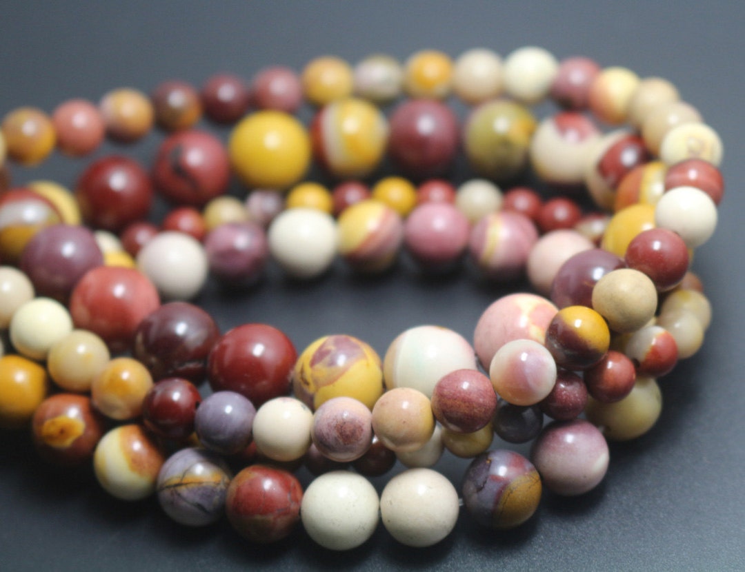 Mookaite Beads,6mm/8mm/10mm/12mm Smooth and Round Stone Beads,15 Inches ...