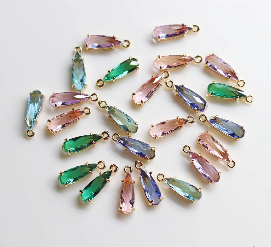5×15mm Copper Color-preserving Rare Earth Glass-edged Crystal Long ...