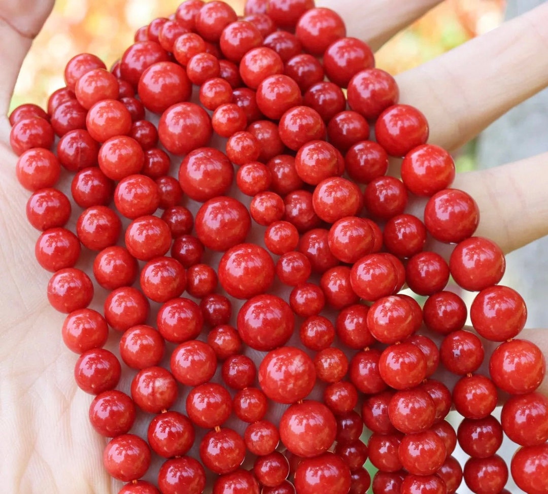 Red Jade Beads,6mm/8mm/10mm Red Jade Smooth and Round Beads,diy Jewelry ...