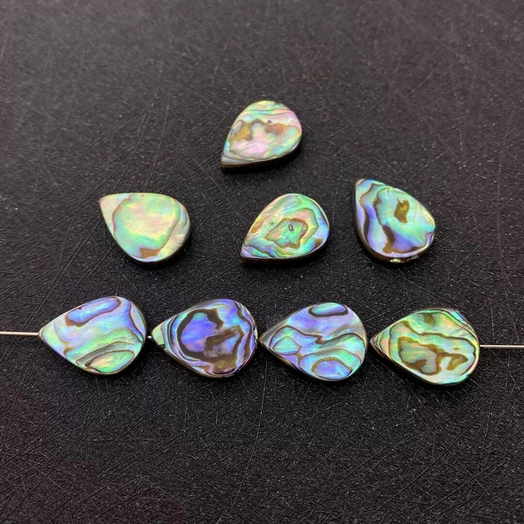 Natural Abalone Shell Mosaic Teardrop Beads, Teardrop Abalone Shell ...