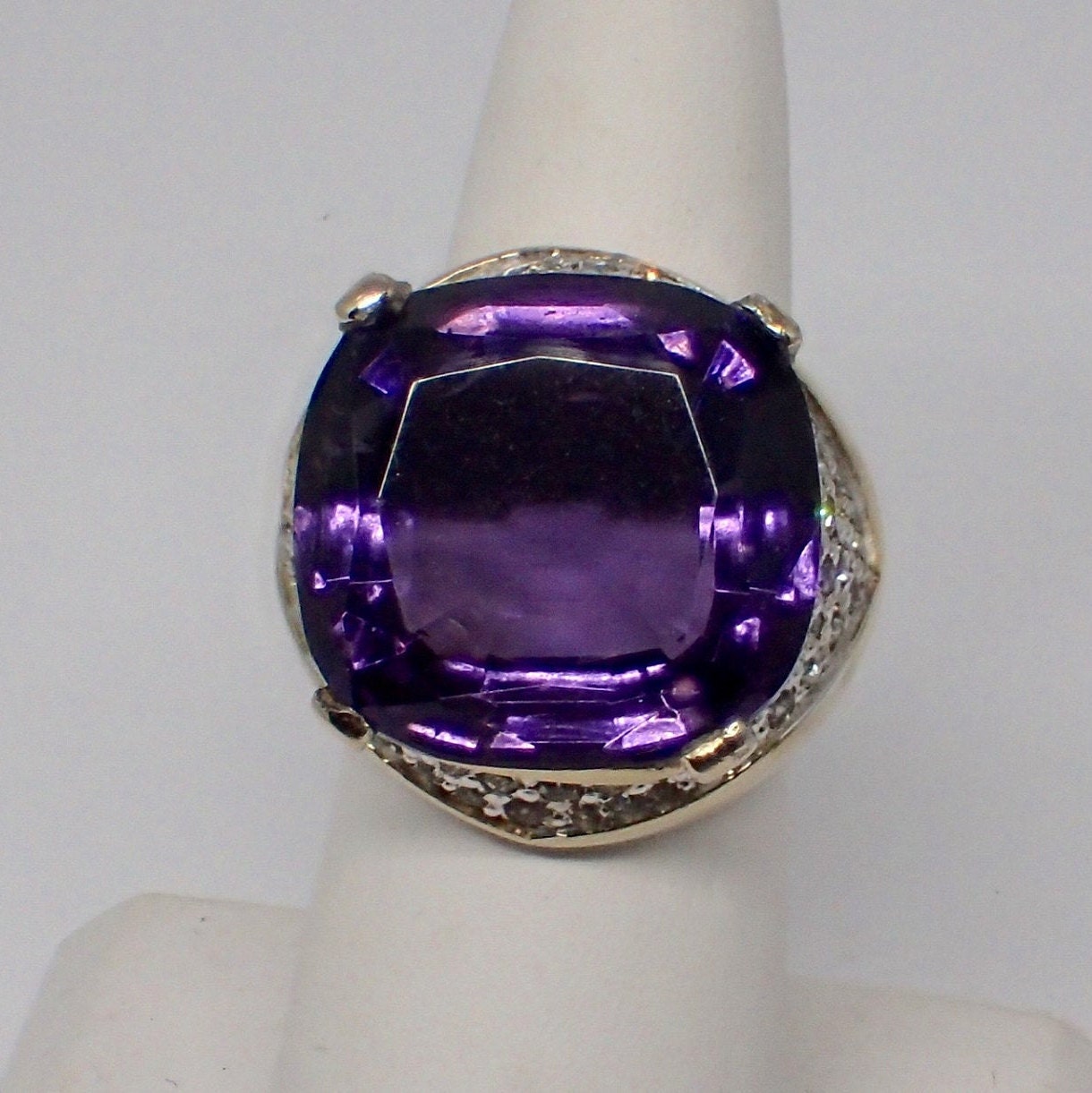 Panetta Cocktail Ring Mid Century 1960s Amethyst Purple | Etsy