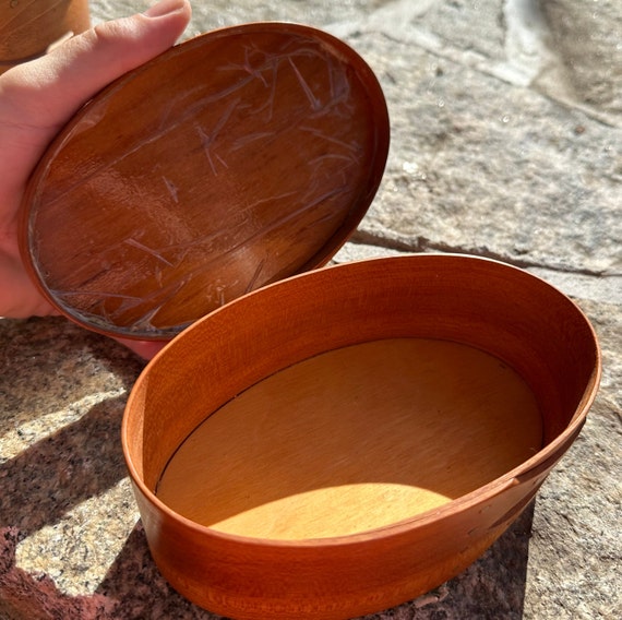 Vintage Shaker Boxes, Stacking Nesting, Wood with Bra… - Gem