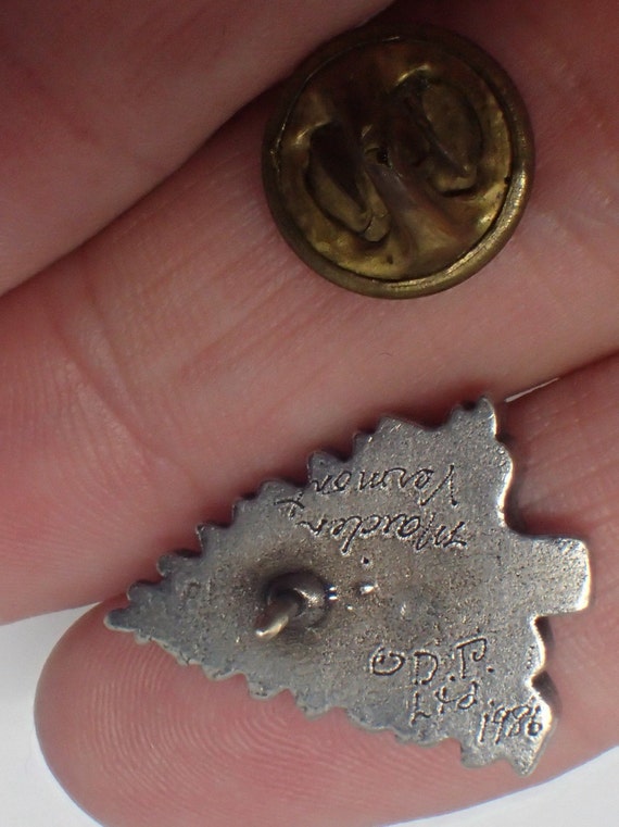 Danforth Pewter Christmas Tree Pin Tie Tack Made In Gem