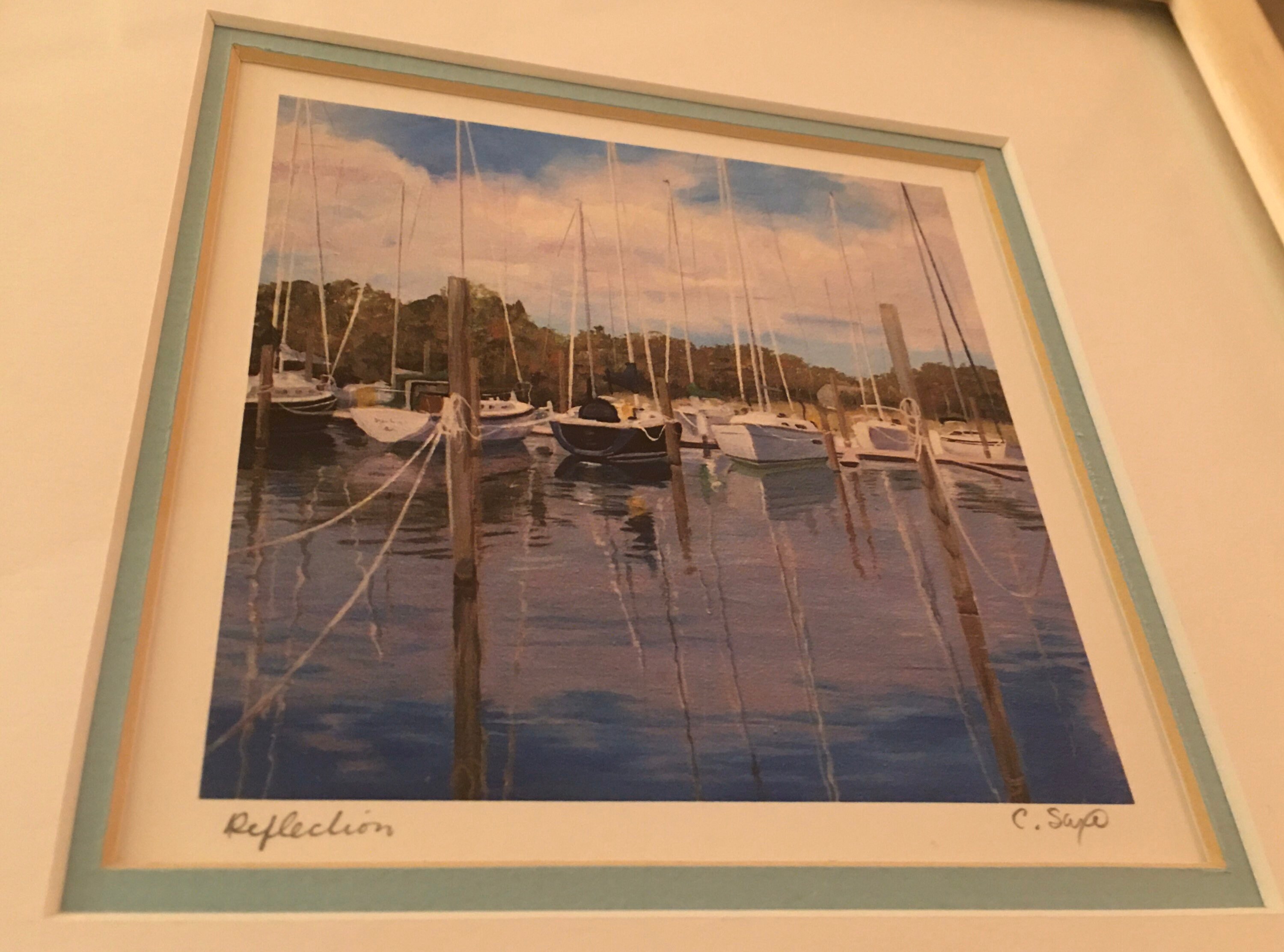 Sailboats Watercolor C. Carol Saxe Artist Signed East Hampton | Etsy
