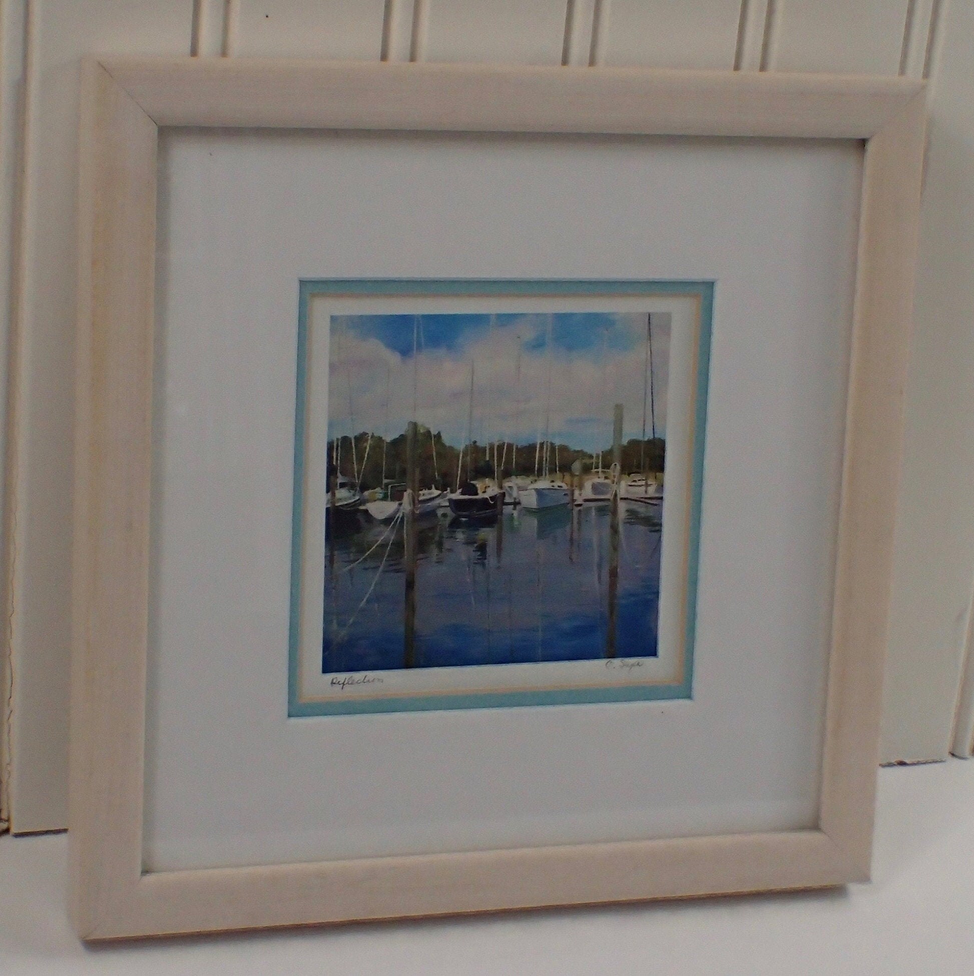 Sailboats Watercolor C. Carol Saxe Artist Signed East Hampton | Etsy