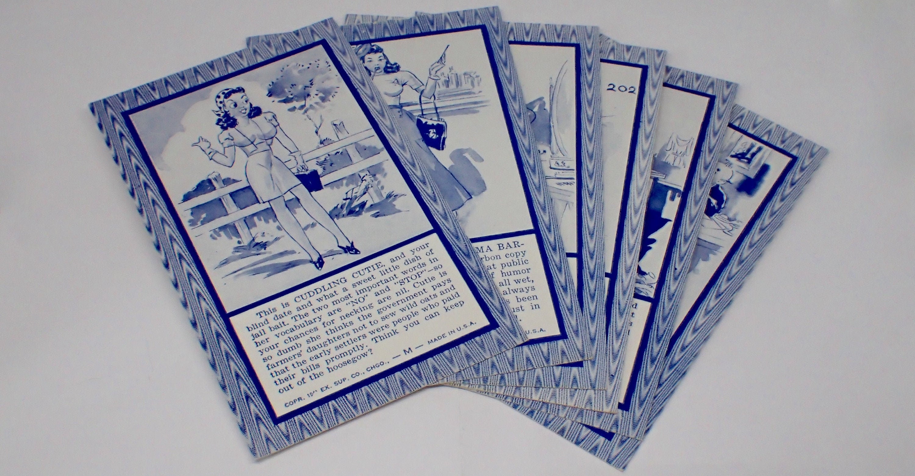 Blind Date BAD Jail Bait Girls GOLD Diggers Cartoon Card Set | Etsy