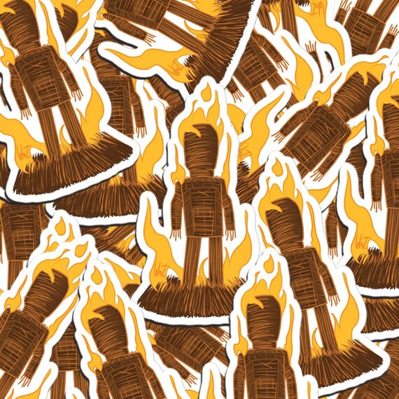 Chibi Wicker Man Vinyl Sticker | Etsy