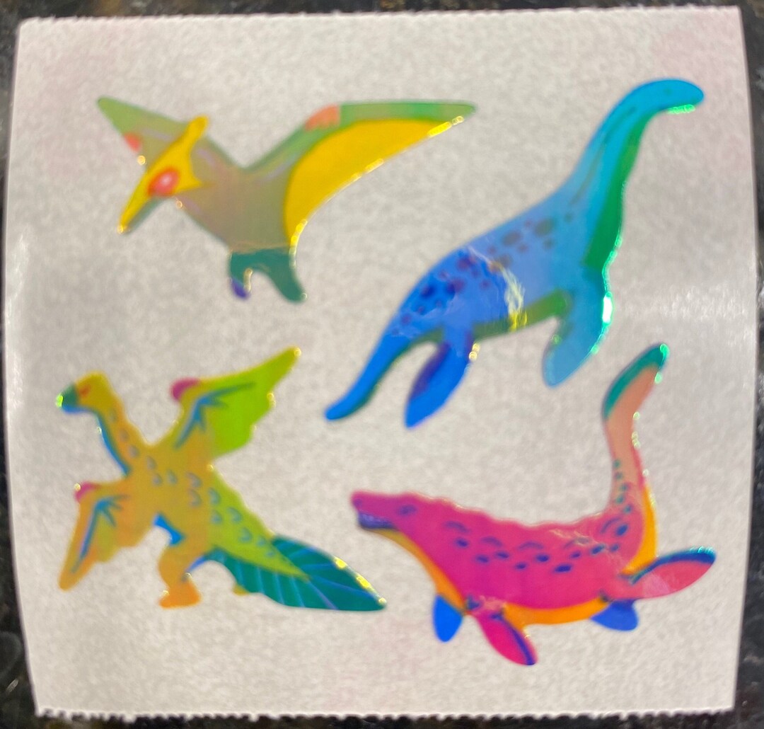 Free Shipping Rare Vintage Great Seven 7 Dinosaur Dinosaurs Taradactyl Mother of Pearl Pearly ...