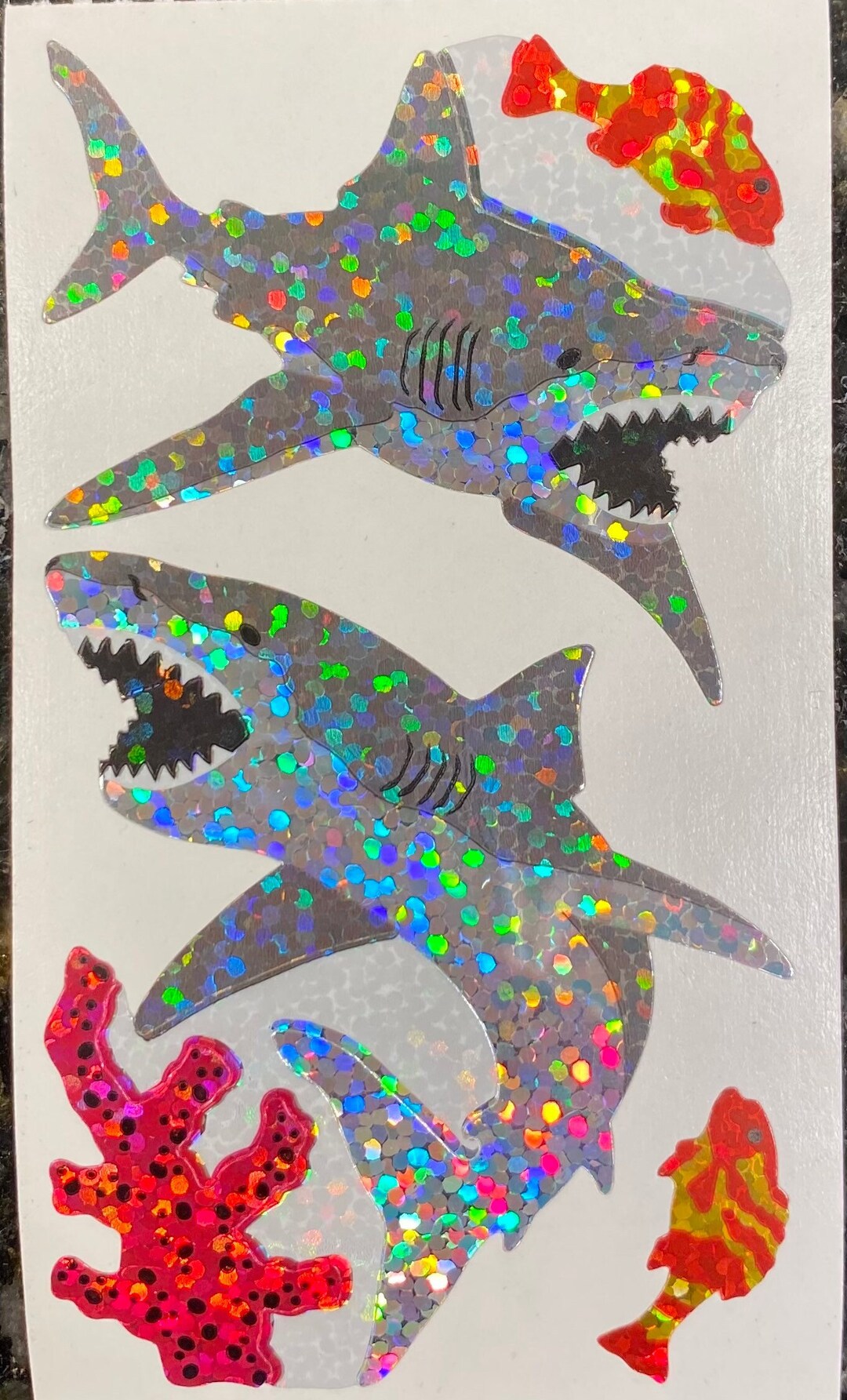 Free Shipping Rare Vintage Hambly Great White Shark Sharks Coral Sea ...