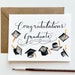 Graduation Cards Set of 6 Watercolor Graduation Cards Graduation Hat ...