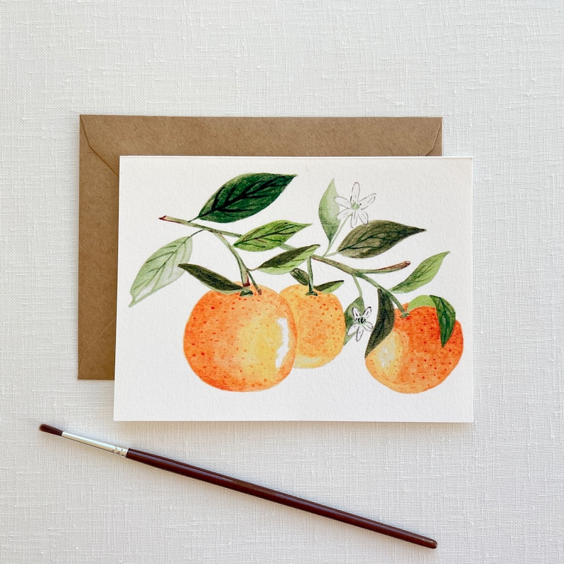 Fruit Greeting Cards - Set of 6 Watercolor Cards Strawberry Card ...