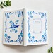 Hardcover Journal With Floral Watercolor Design With Lined Pages, Blue ...