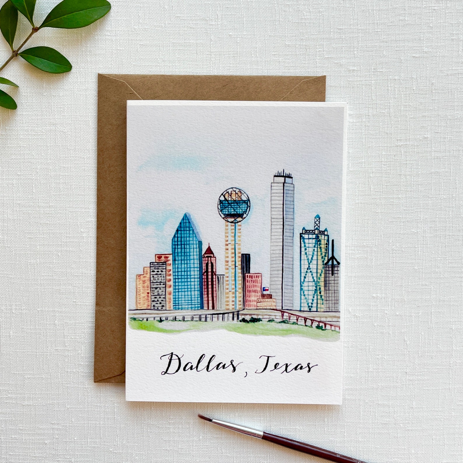 Texas Greeting Cards - Set of 6 Texas Cards Texas Bluebonnet and Dallas ...