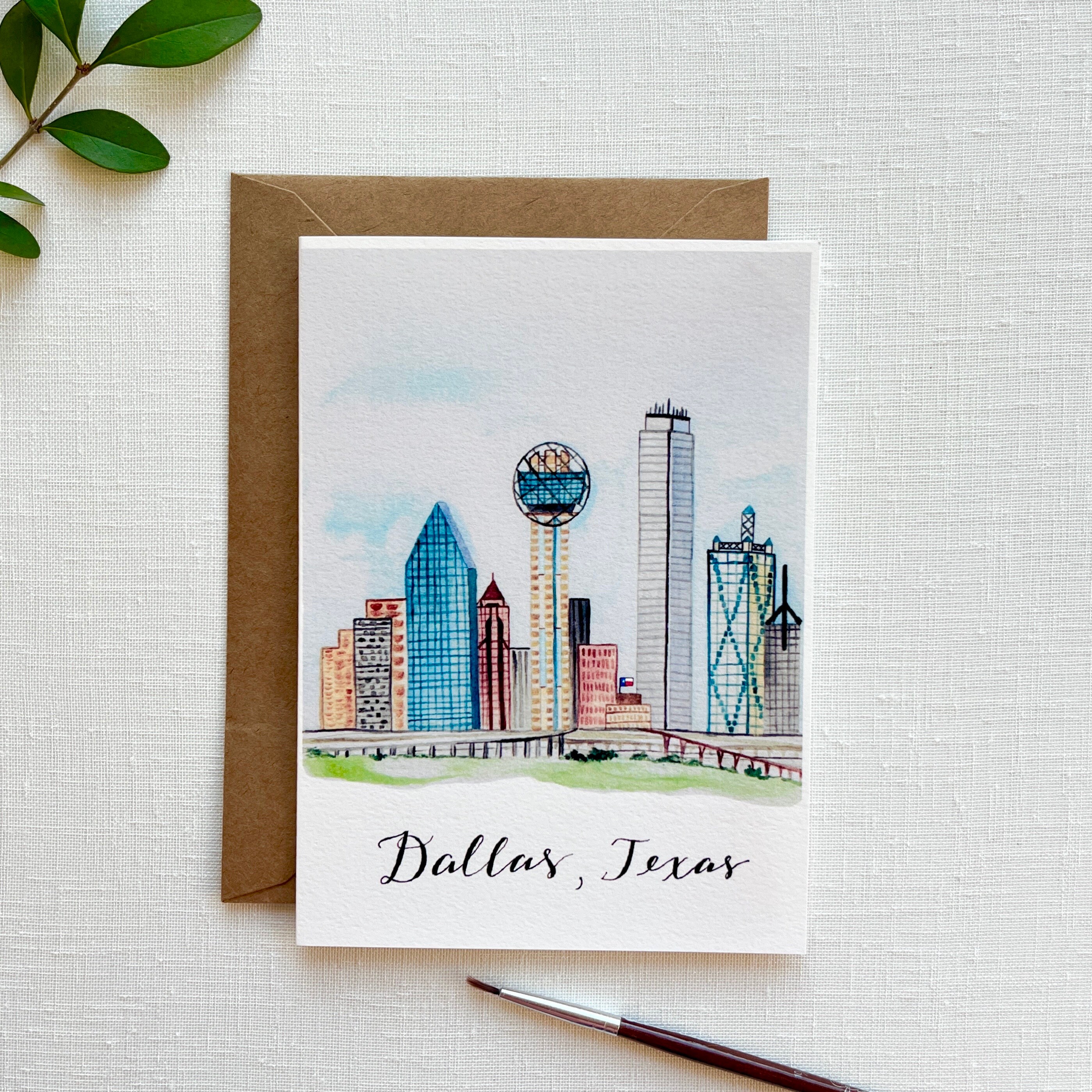 Texas Greeting Cards - Set of 6 Texas Cards Texas Bluebonnet and Dallas ...