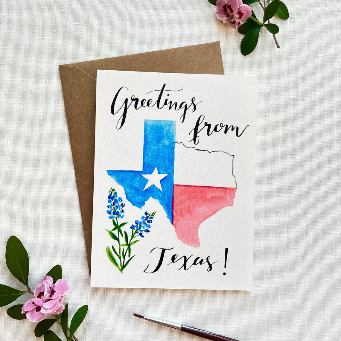 Texas Greeting Cards - Set of 6 Texas Cards Texas Bluebonnet and Dallas ...