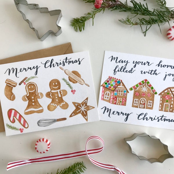 Gingerbread Greeting Card - Etsy