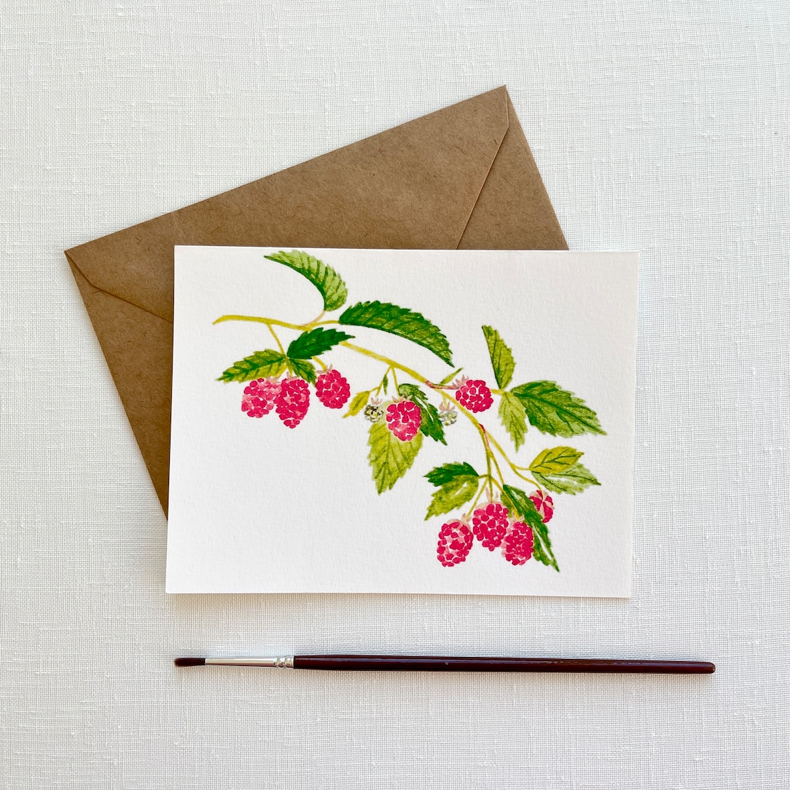 Fruit Greeting Cards - Set of 6 Watercolor Cards Strawberry Card ...