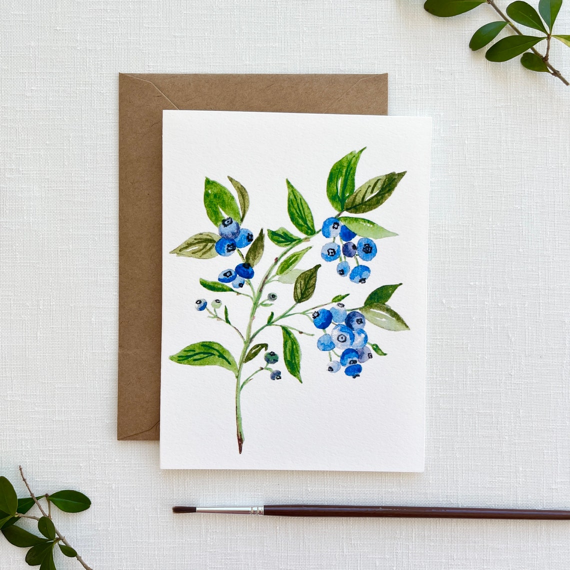 Fruit Greeting Cards - Set of 6 Watercolor Cards Strawberry Card ...