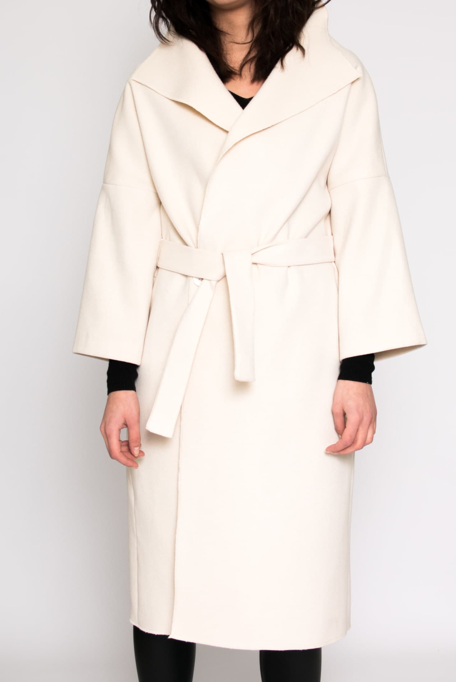 Women Winter Coat/wool Wrap Coat/three-quarters Sleeve Coat/warm ...