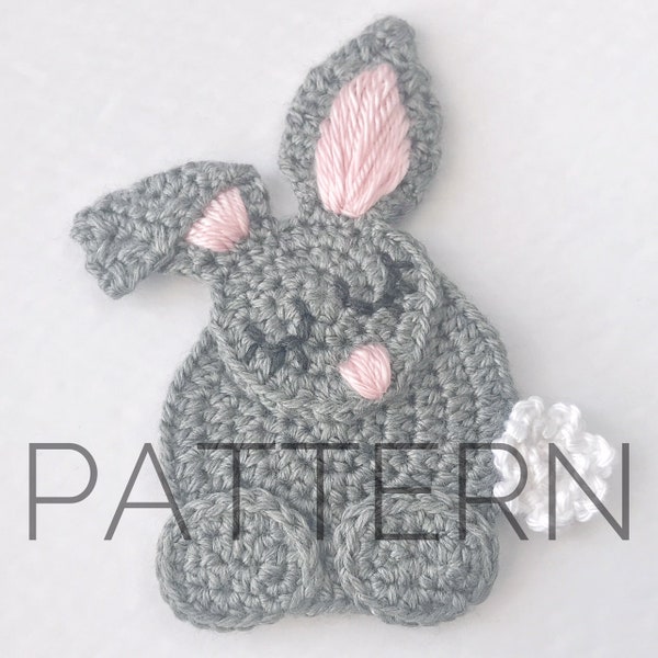 Crocheted Bunny Applique - Etsy