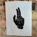 Manicule Pointing Finger Linocut Print Hnprints - Etsy