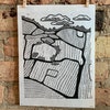 Manicule Pointing Finger Linocut Print Hnprints - Etsy