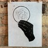 Manicule | Pointing Finger | Linocut Print | Hnprints - Etsy