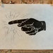 Manicule | Pointing Finger | Linocut Print | Hnprints - Etsy