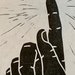 Manicule Pointing Finger Linocut Print Hnprints - Etsy