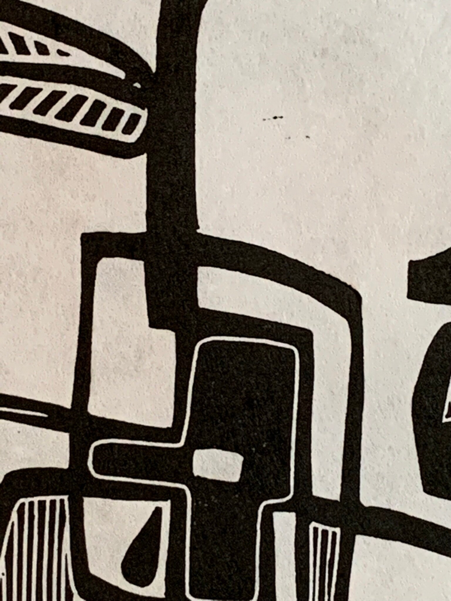 Abstract Pear | Linocut Print | Hnprints - Etsy