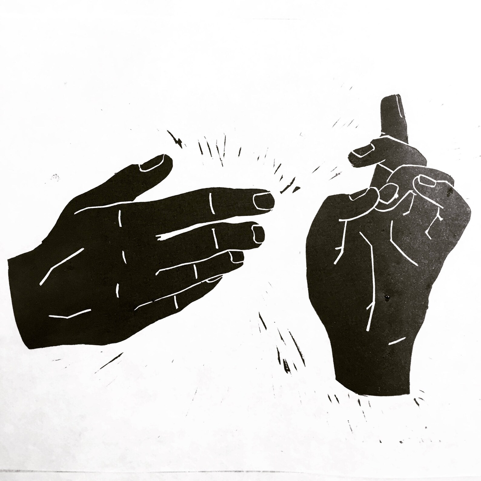 Iconography Hands | ICXC | Linocut Print | Hnprints - Etsy