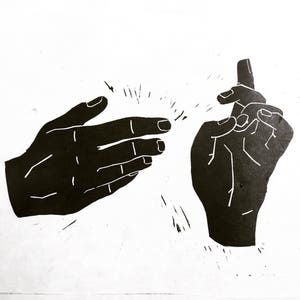 Iconography Hands | ICXC | Linocut Print | Hnprints - Etsy