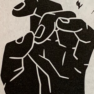 IC XC | Iconography Hand | Linocut Print | Hnprints - Etsy