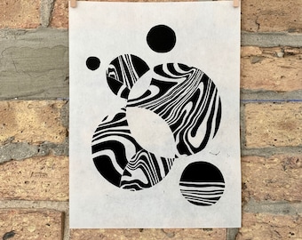 Mezcal Agave Pina Tequila Linocut Print Hnprints - Etsy