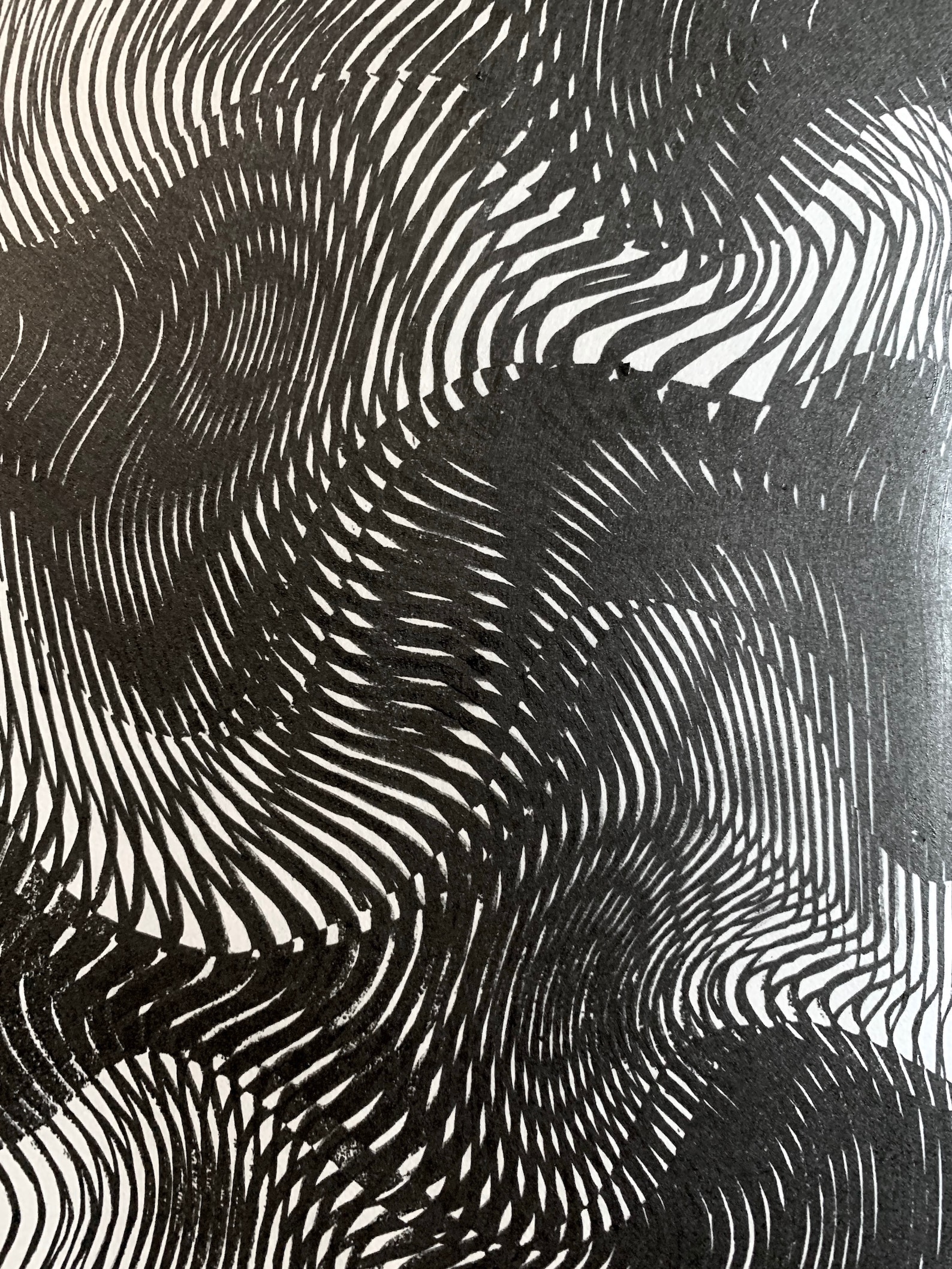 Gradients / Moiré Test 09 | Linocut Print | Wall Art | Optical Illusion ...