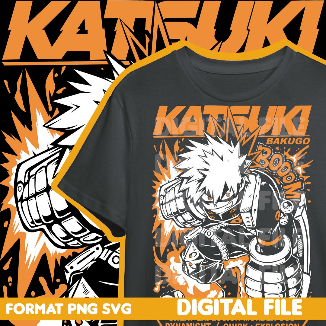 ANIME VECTOR SVG Png bakugou My Hero Academia - Etsy