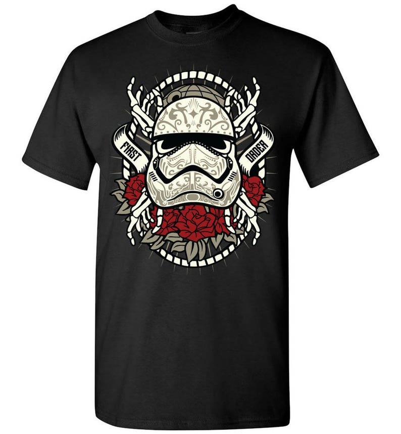 Star Wars Stormtrooper Sugar Skull Tattoo T Shirt Etsy