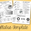 Editable Teacher Syllabus Template for Elementary, Middle, and High ...