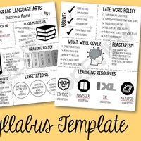Editable Class Syllabus, Visual Syllabus Template, Templates for ...