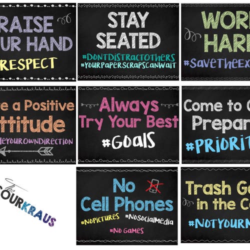 Hashtag Signs/posters for Bulletin Boards or Classroom - Etsy